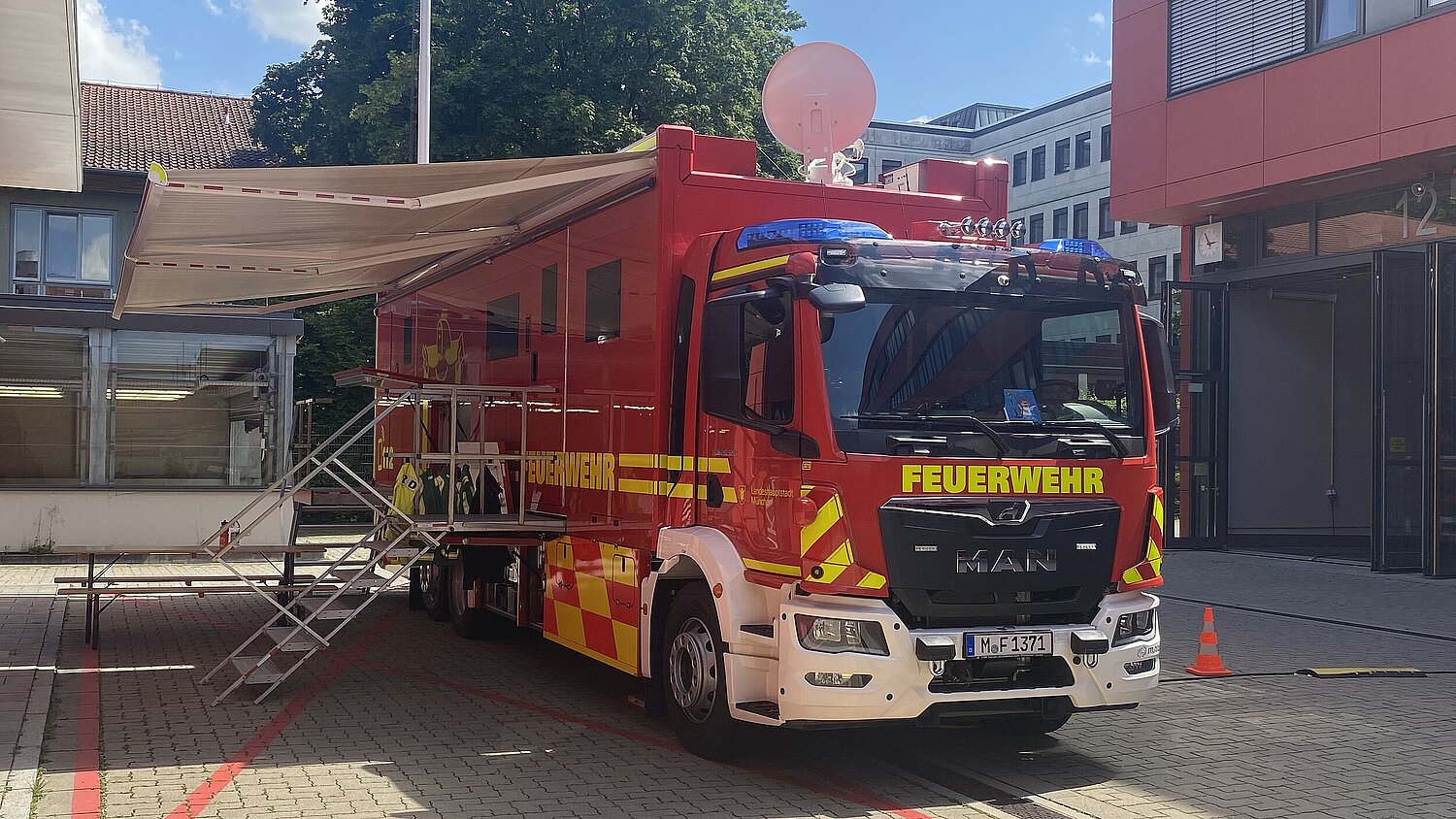 Bereitschaft am neuen ELW 2 während der EM 2024